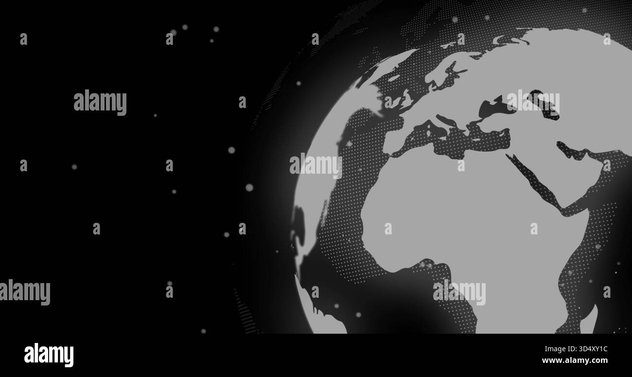 Showing stylized globe halftone hi-res stock photography and images - Alamy