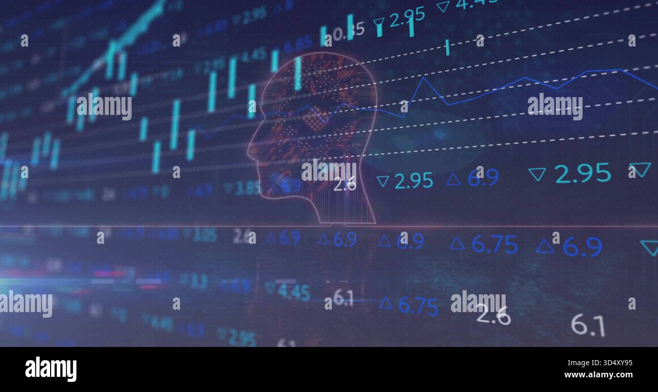 Wireframe ai profile glowing hi-res stock photography and images - Alamy