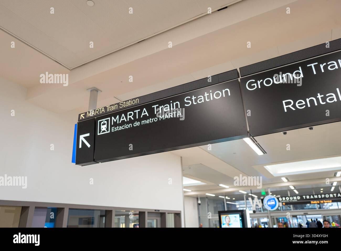 Signage for MARTA train at Hartsfield-Jackson Atlanta International ...