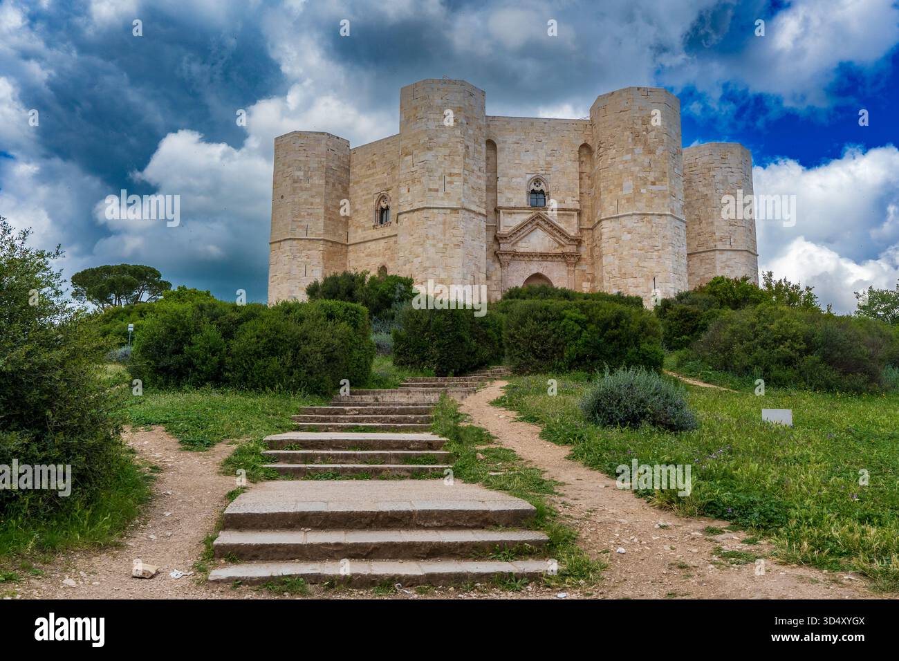 View of Castel del Monte, the castle of Frederick II of Swabia Stock ...