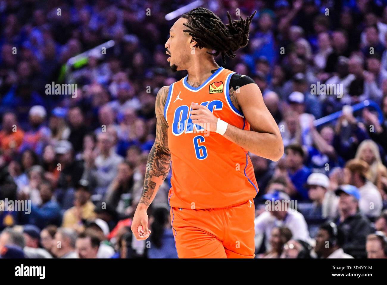Oklahoma City Thunder Forward Jaylin Williams 6 Against The Golden