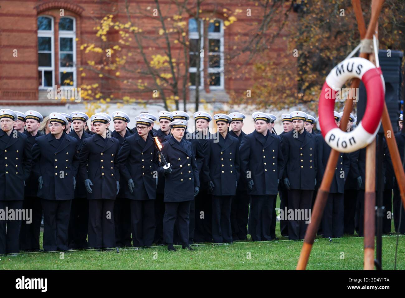 12 November 2025, Schleswig-Holstein, Kiel: The enlisted men and women ...