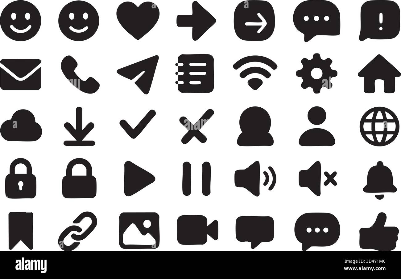 Emoji reaction set Cut Out Stock Images & Pictures - Alamy