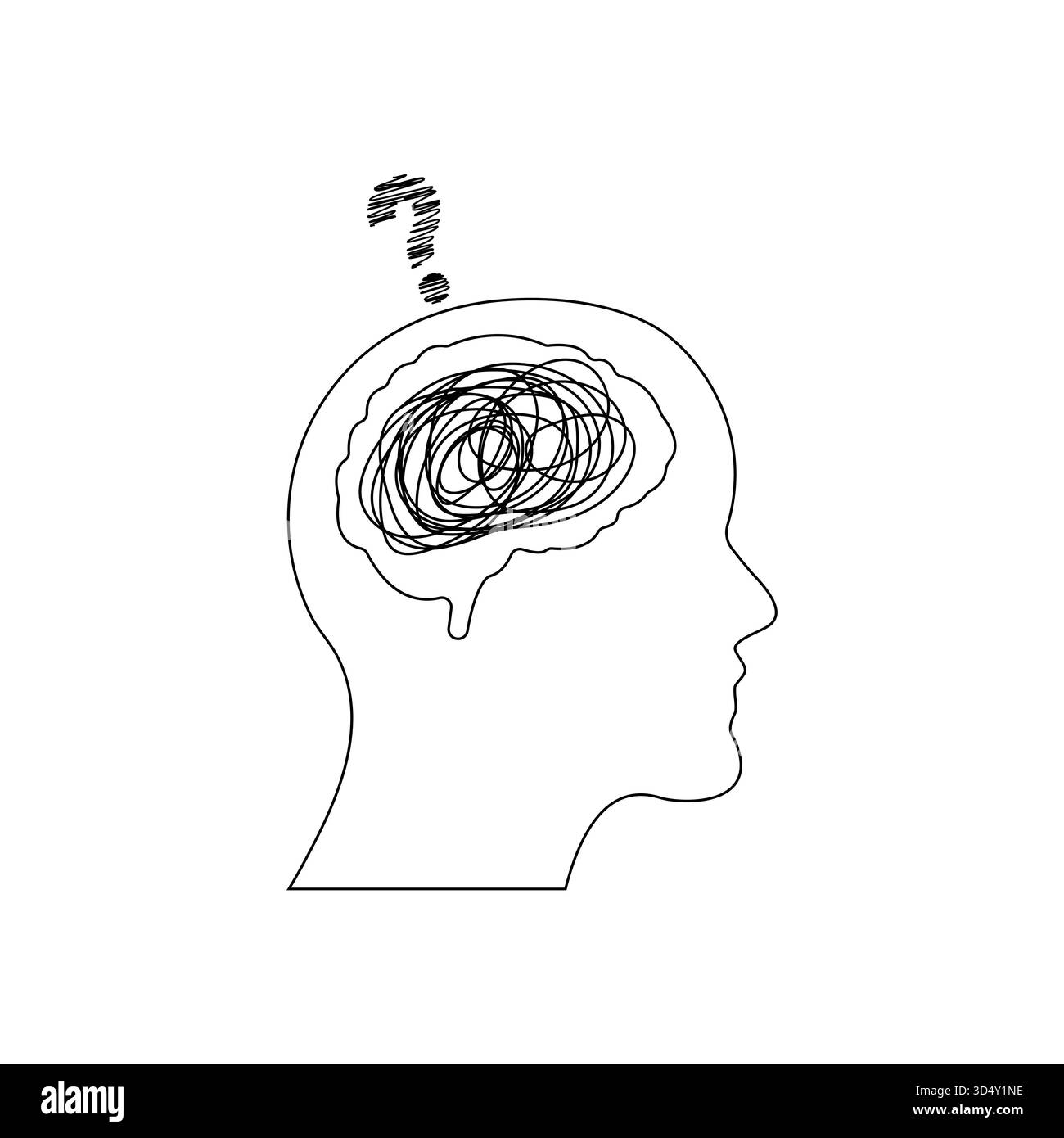 Mental health confusion anxiety Stock Vector Images - Alamy