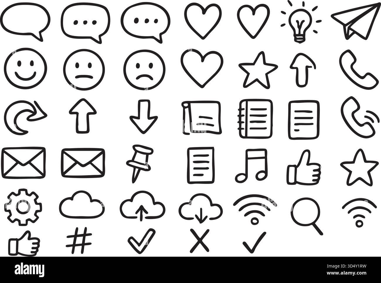 Emoji reaction set Stock Vector Images - Alamy