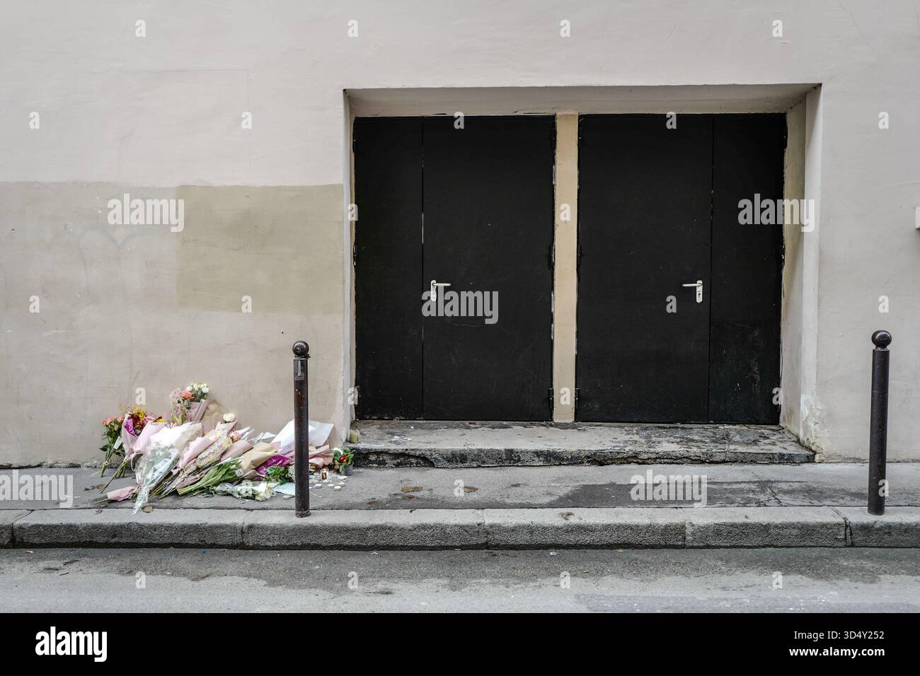 November 12, 2025, Saint Ouen, Paris, France: Flowers were laid in ...
