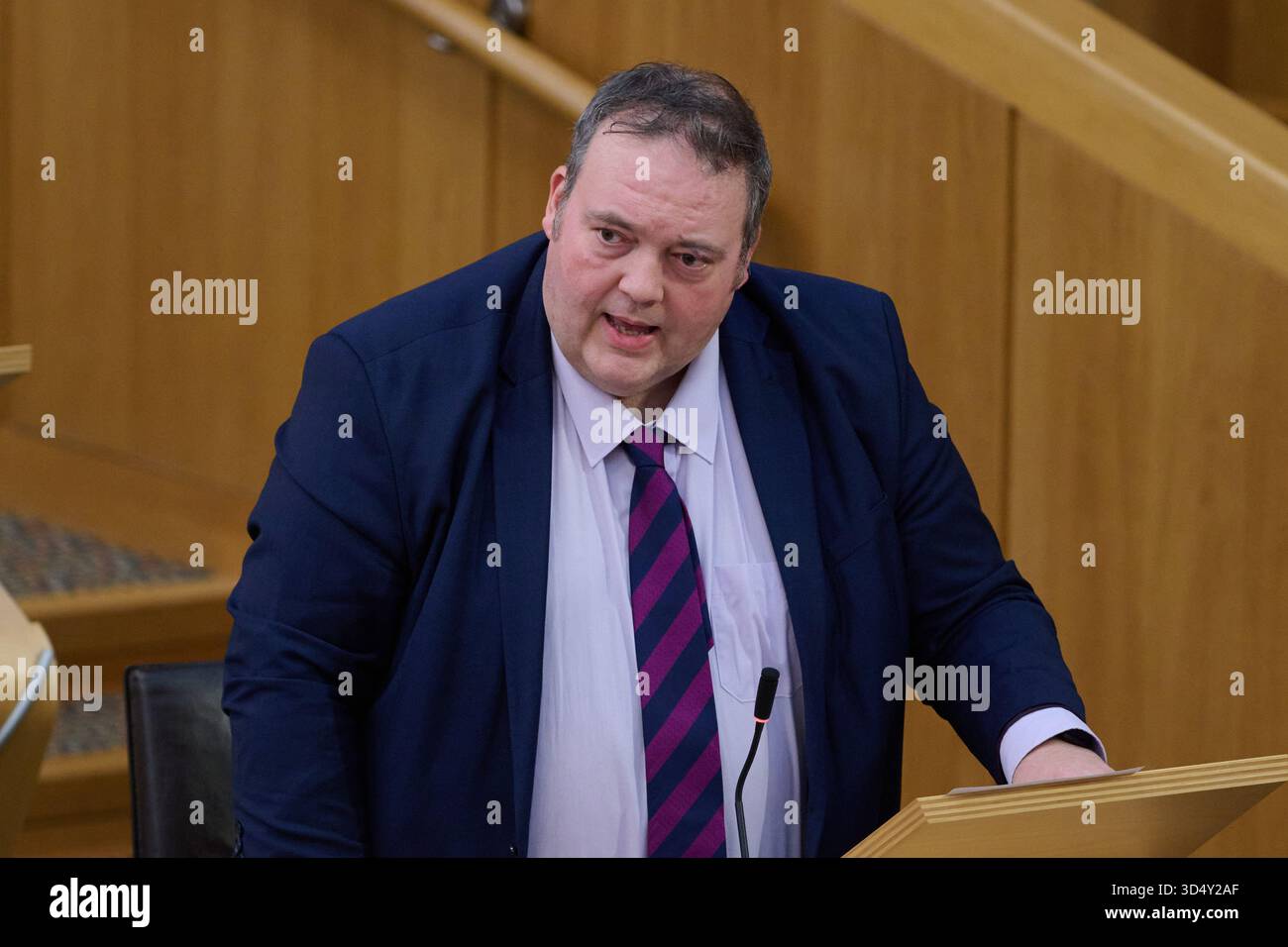 Edinburgh Scotland, UK 12 November 2025. Jamie Halcro Johnston MSP at ...
