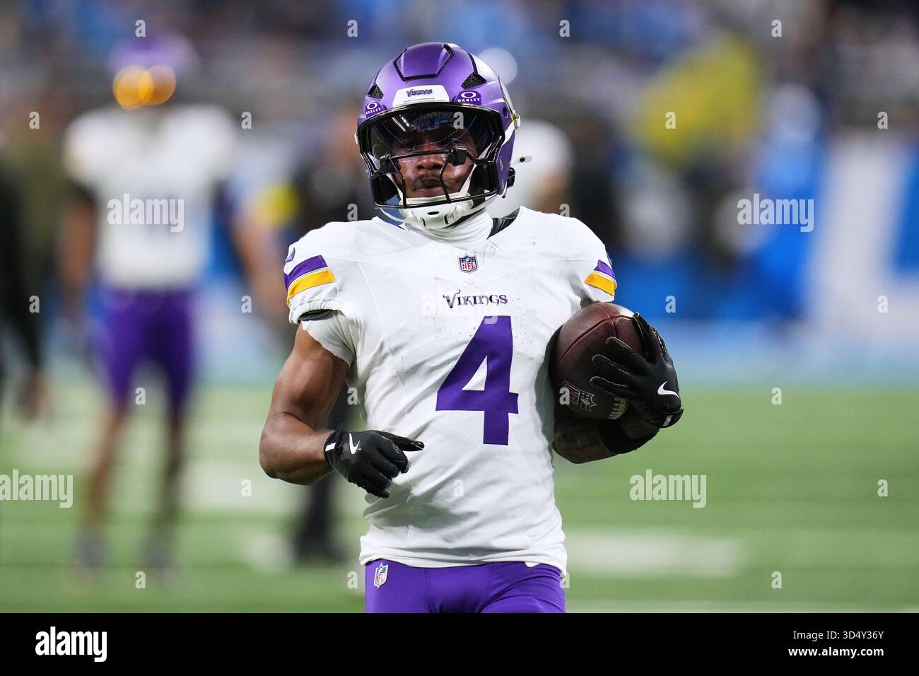 Minnesota Vikings wide receiver Myles Price (4) runs the ball before an ...