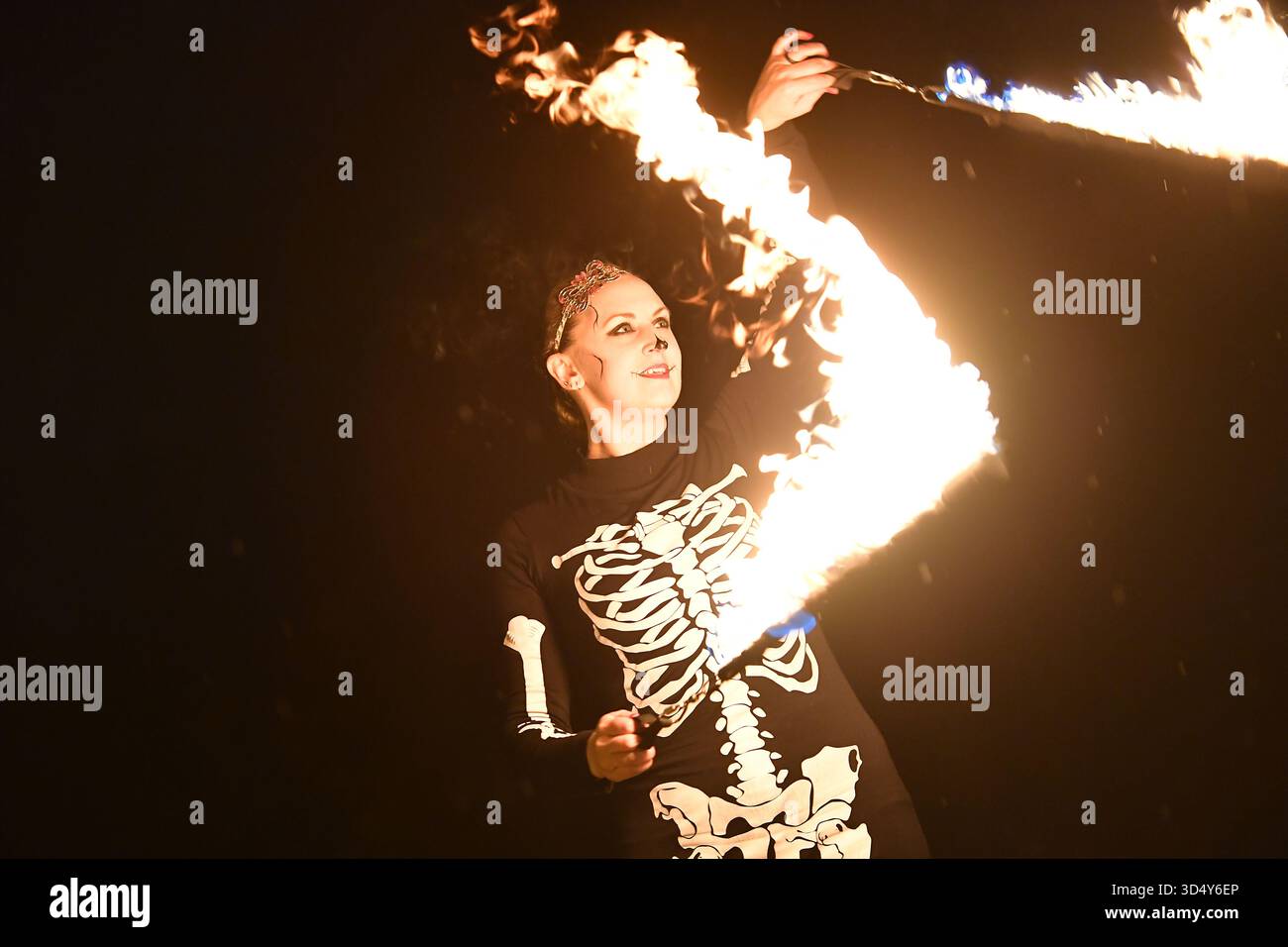 Leicester, Leicestershire, UK. 1st November 2025. Uk News. Fire Dancers ...
