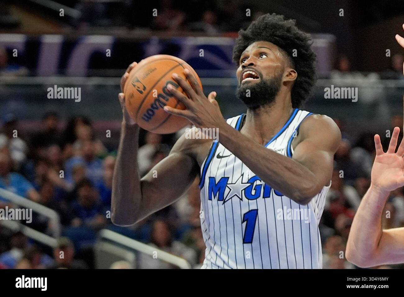 Orlando Magic forward Jonathan Isaac (1) shoots during the second half ...
