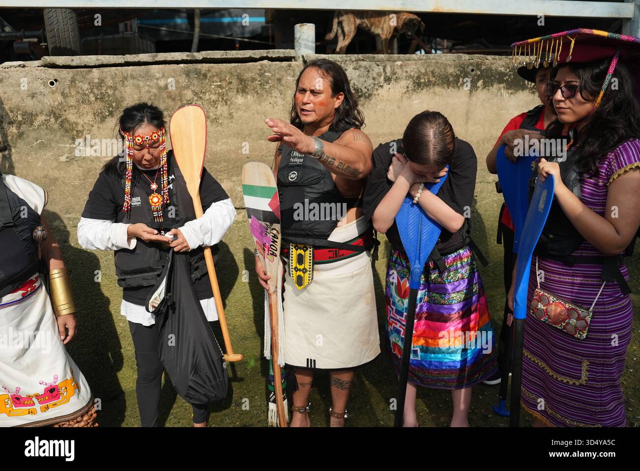 Jacob Johns, center, a member of the Akimel O'Otham and Hopi nations ...
