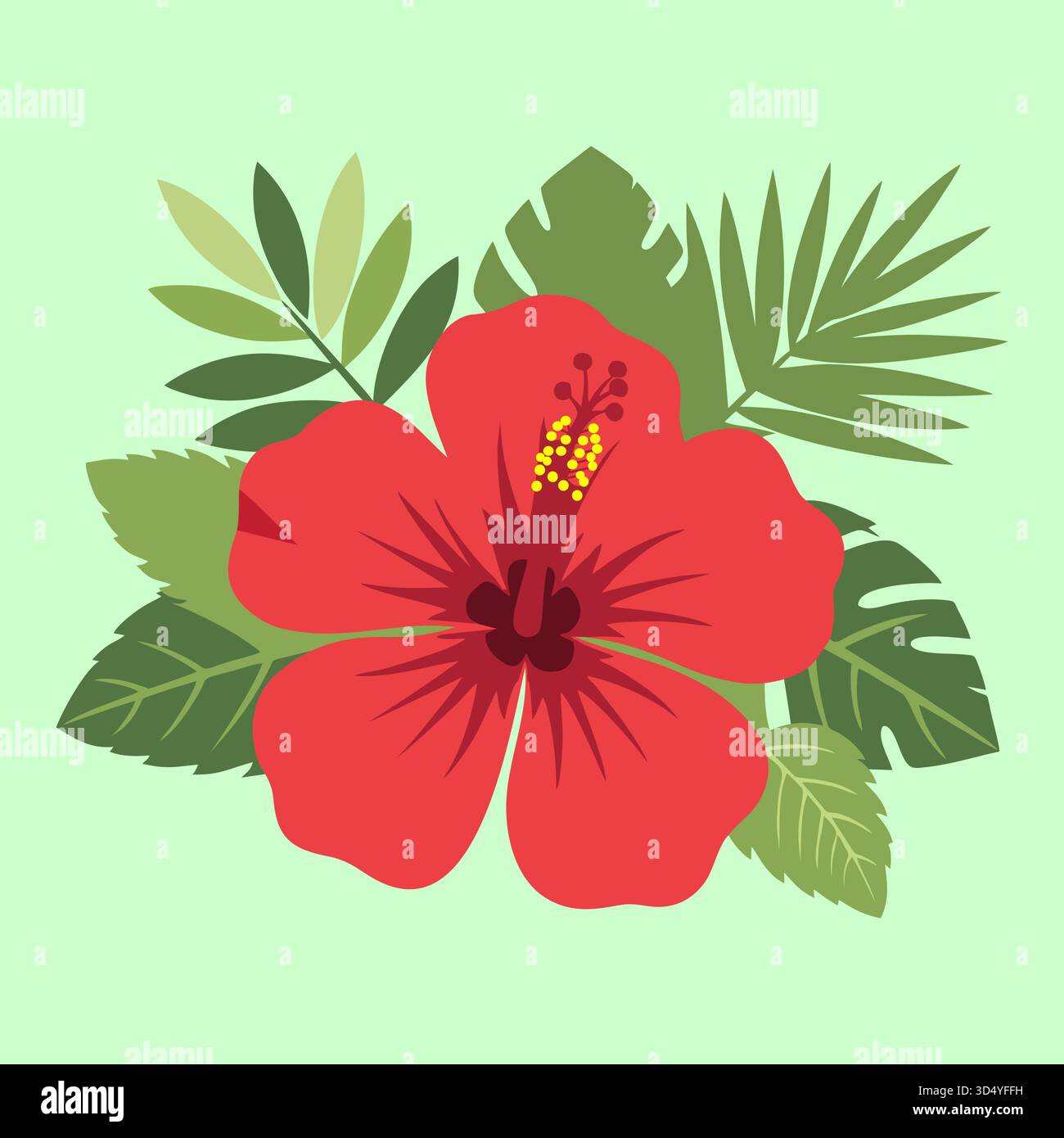 Flower on artwork in Stock Vector Images - Alamy