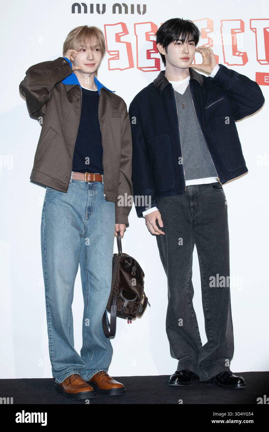 11 Nov 2025 – Seoul, South Korea: (L to R) South Korean singer Donghwa ...