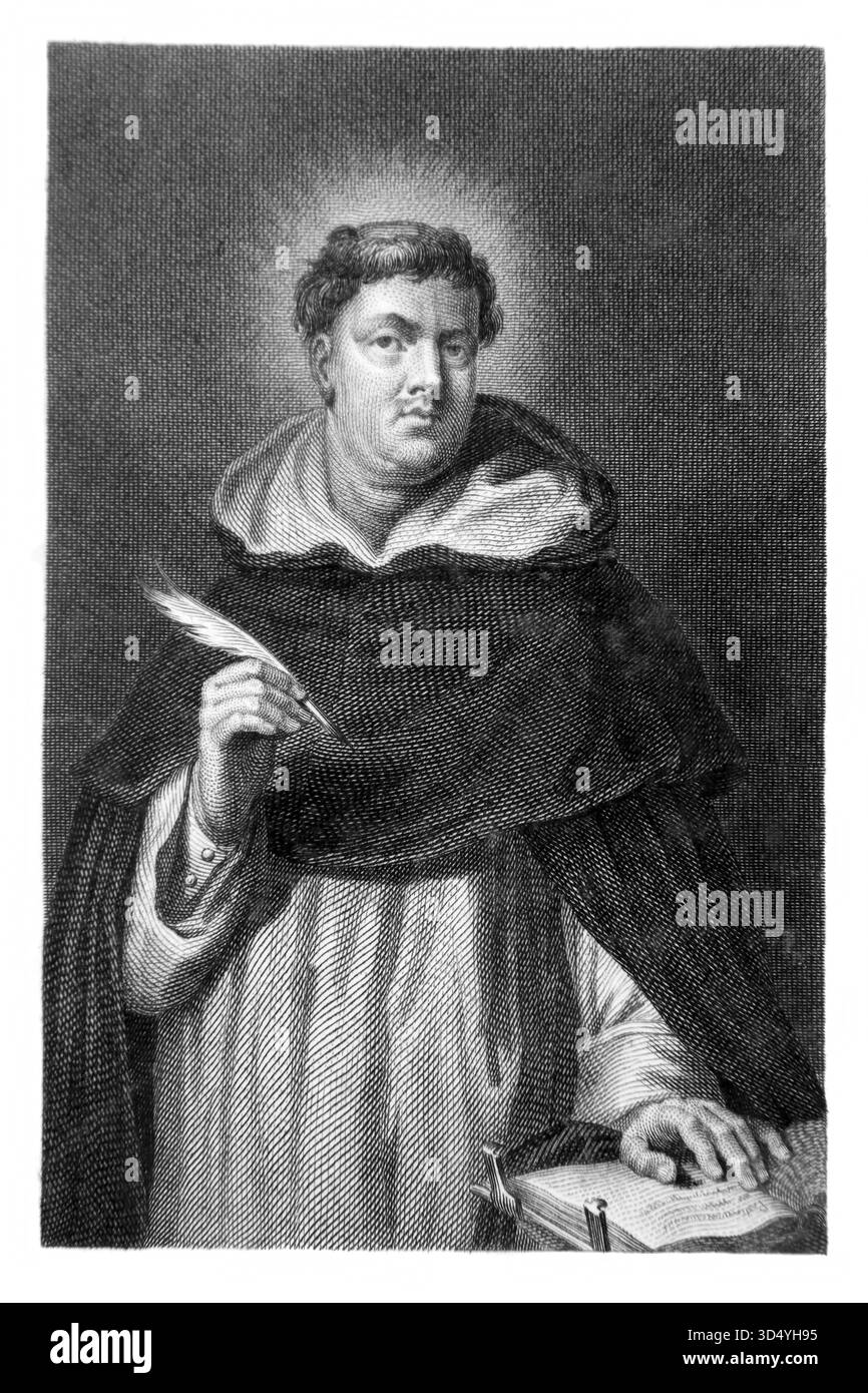 Illustration of Saint Thomas Aquinas Philosopher and Theologian from ...