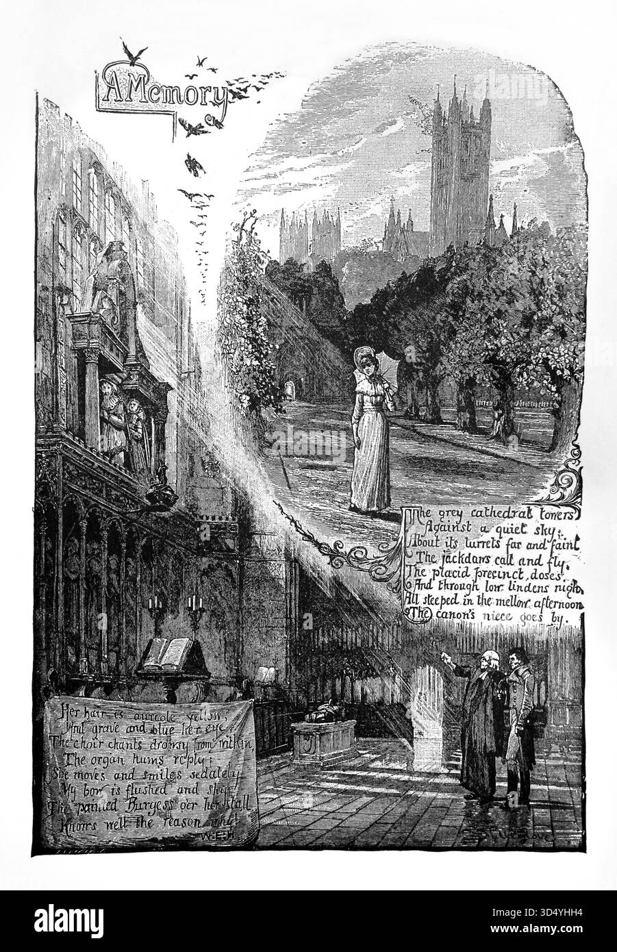 Illustration and Poem "A Memory" About a Canon's Niece from the 1890 ...