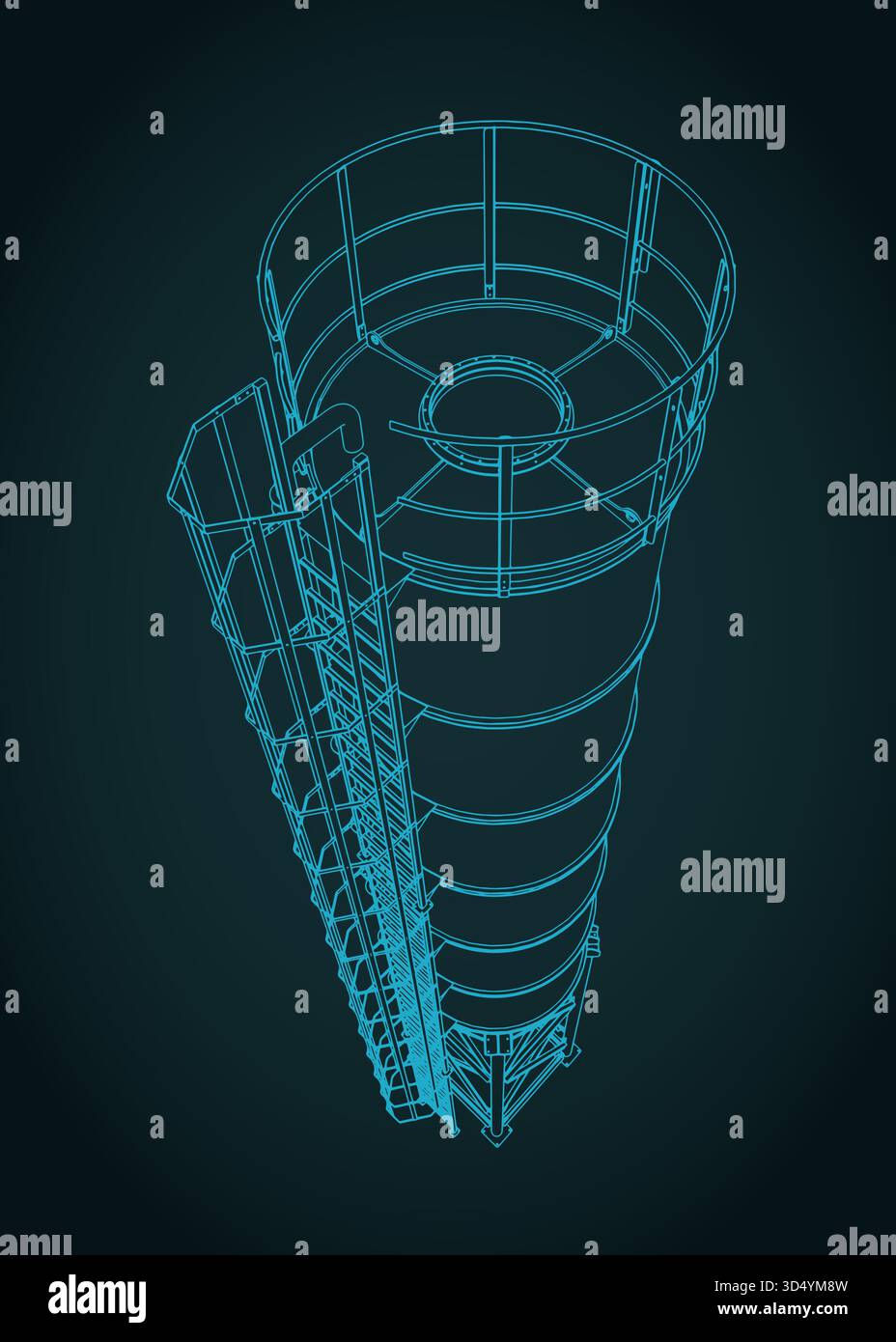 Bulk silo storage stylized vector illustration Stock Vector Image & Art ...