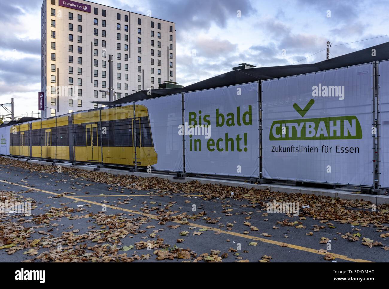 Construction site of the stop at the main train station, for the new ...