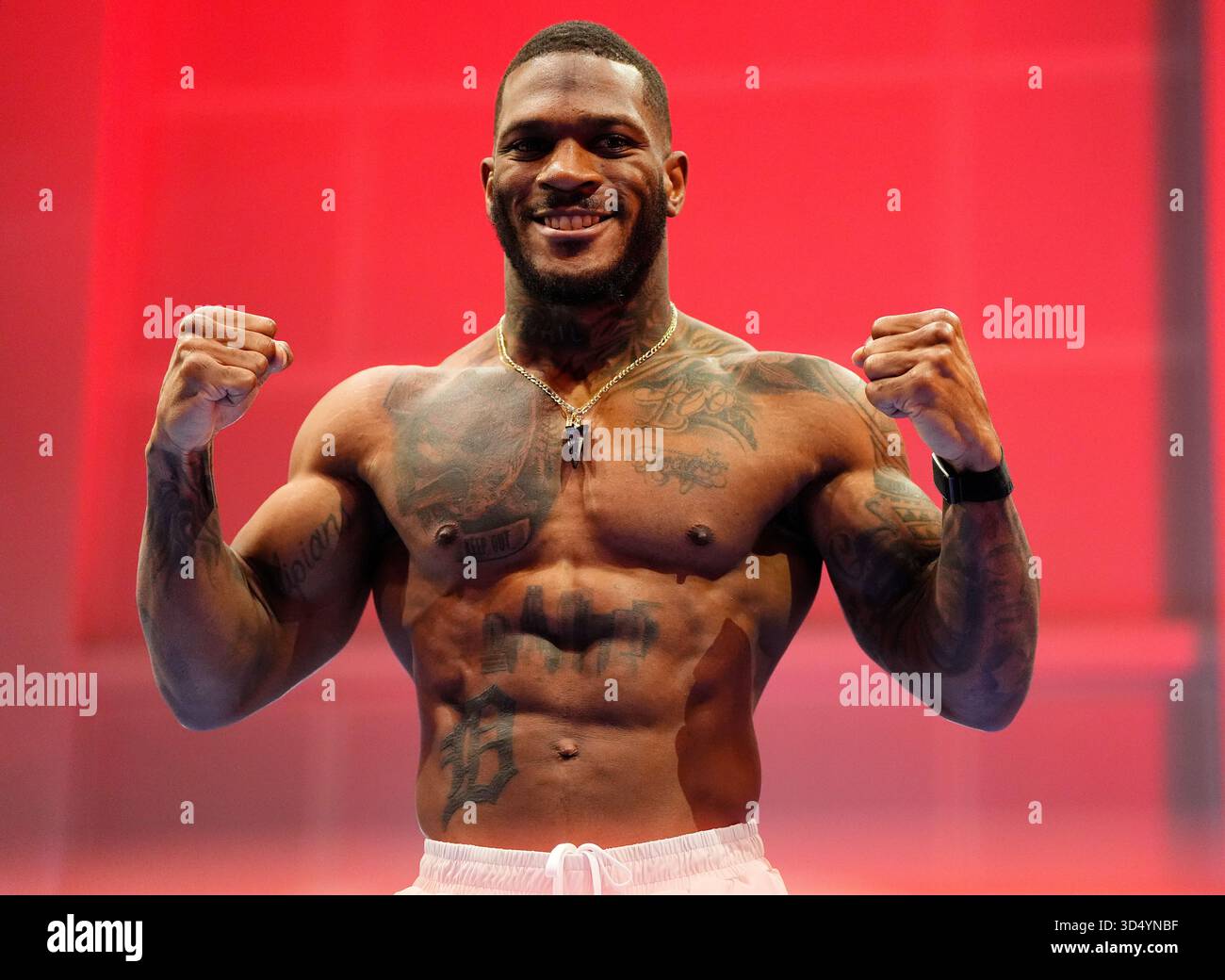 Kurt Scoby during an open workout at The Pelligon, London. Chris Eubank ...