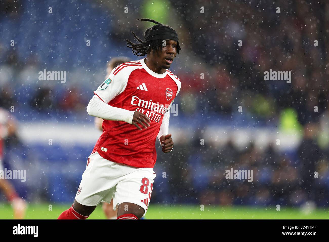 Josiah King of Arsenal U21 looks on. English Football League trophy ...