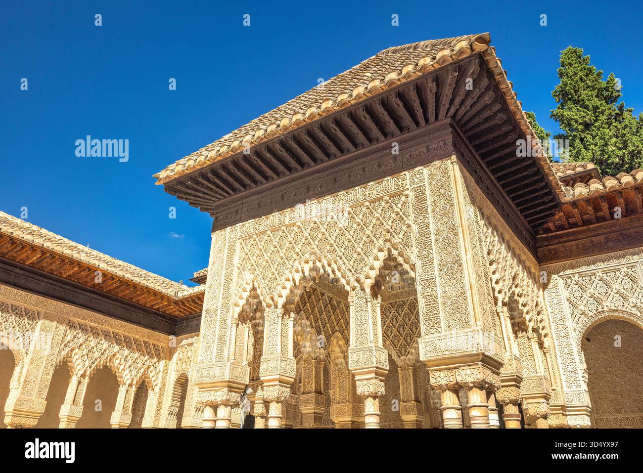 Granada, Spain - September 5, 2024: The Court of the Lions at the ...