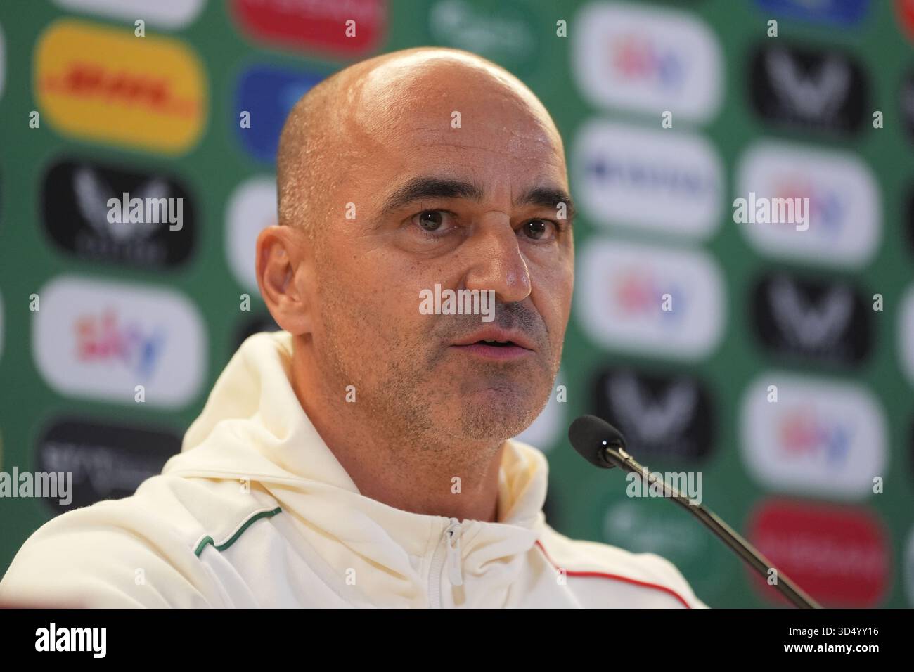 Portugal head coach Roberto Martinez during a press conference at the ...