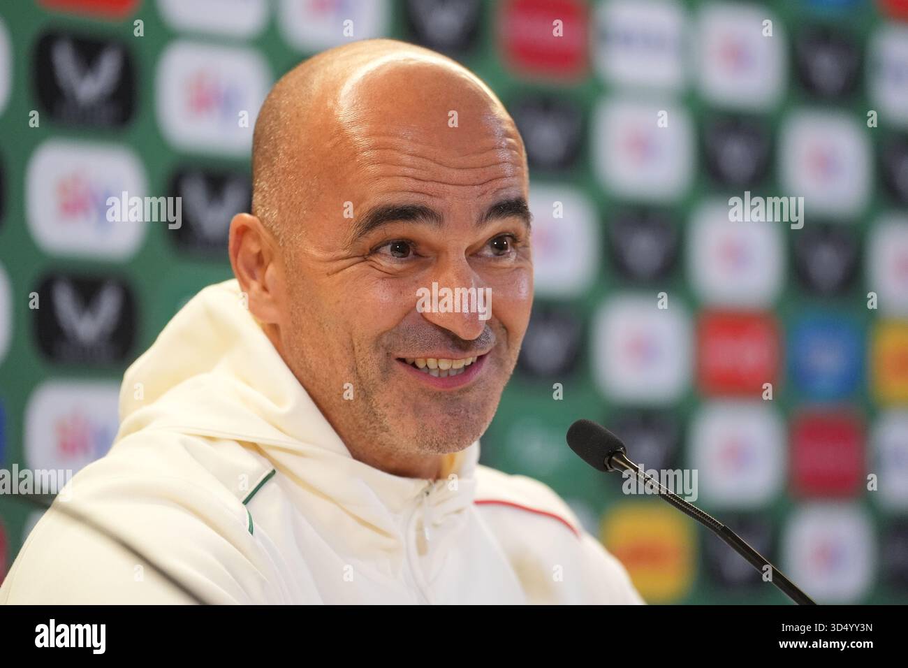 Portugal head coach Roberto Martinez during a press conference at the ...