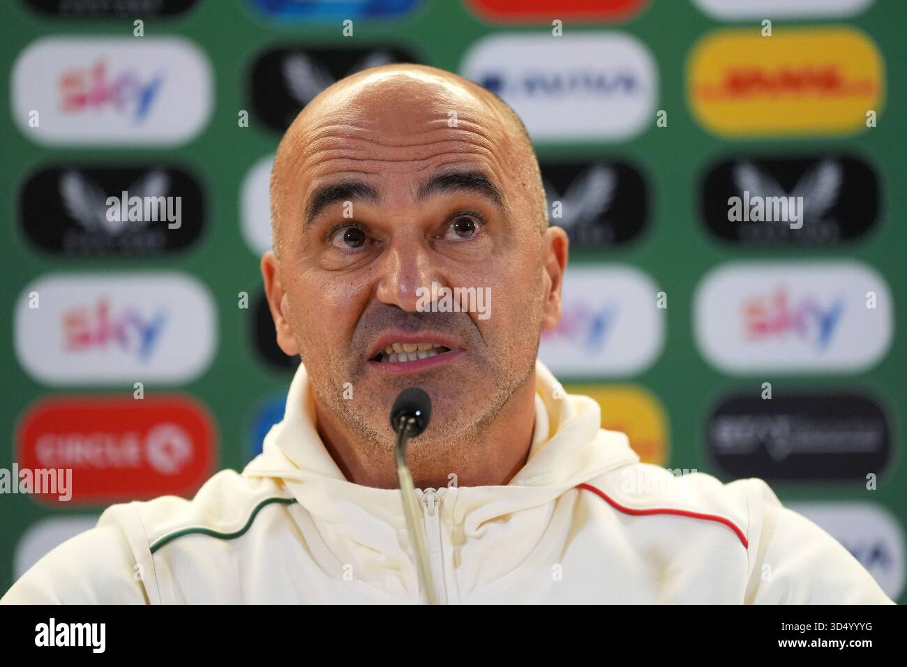 Portugal head coach Roberto Martinez during a press conference at the ...