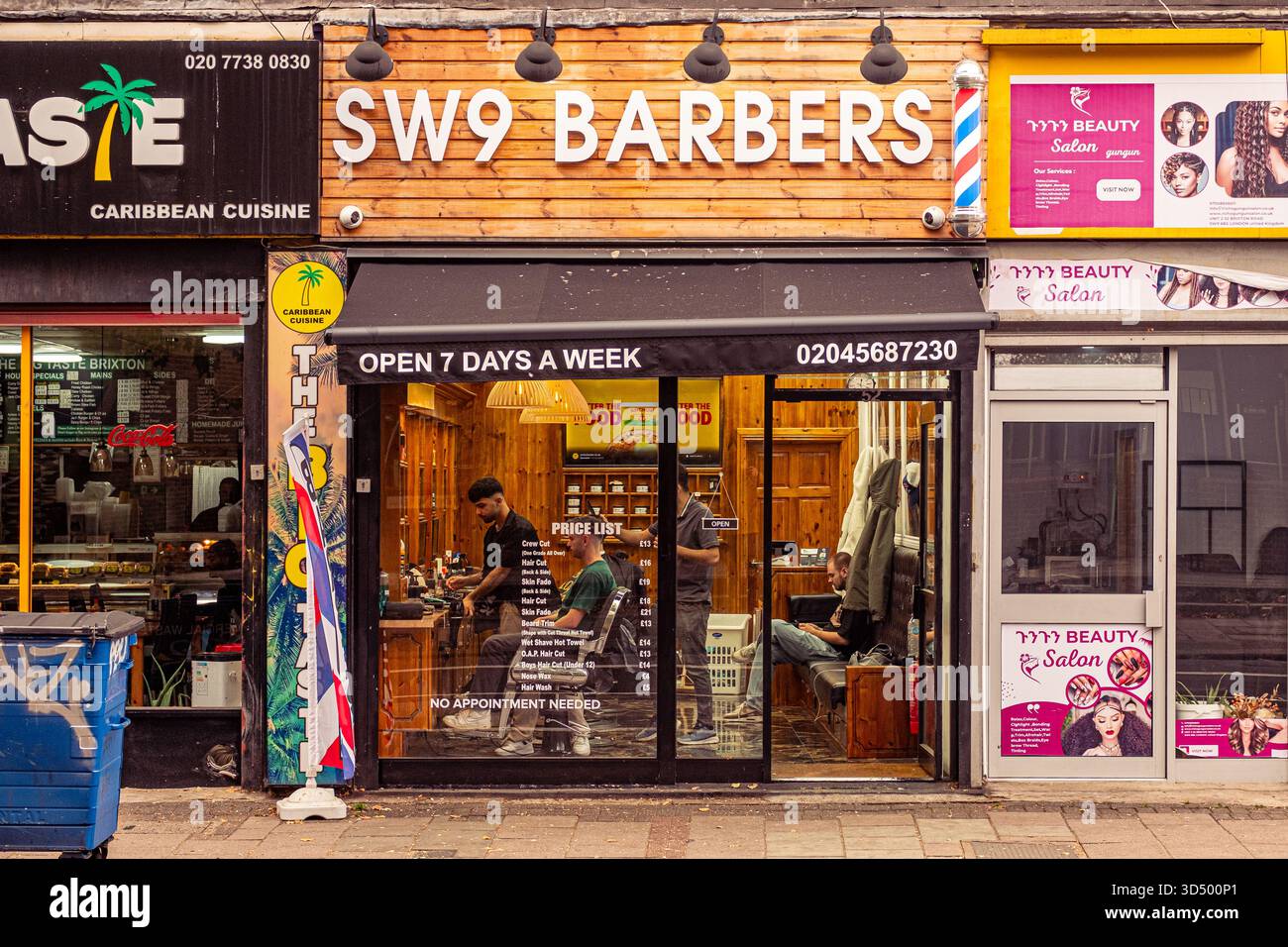LONDON - OCTOBER 8, 2025: SW9 Barbers on Brixton Road, Brixton Stock ...