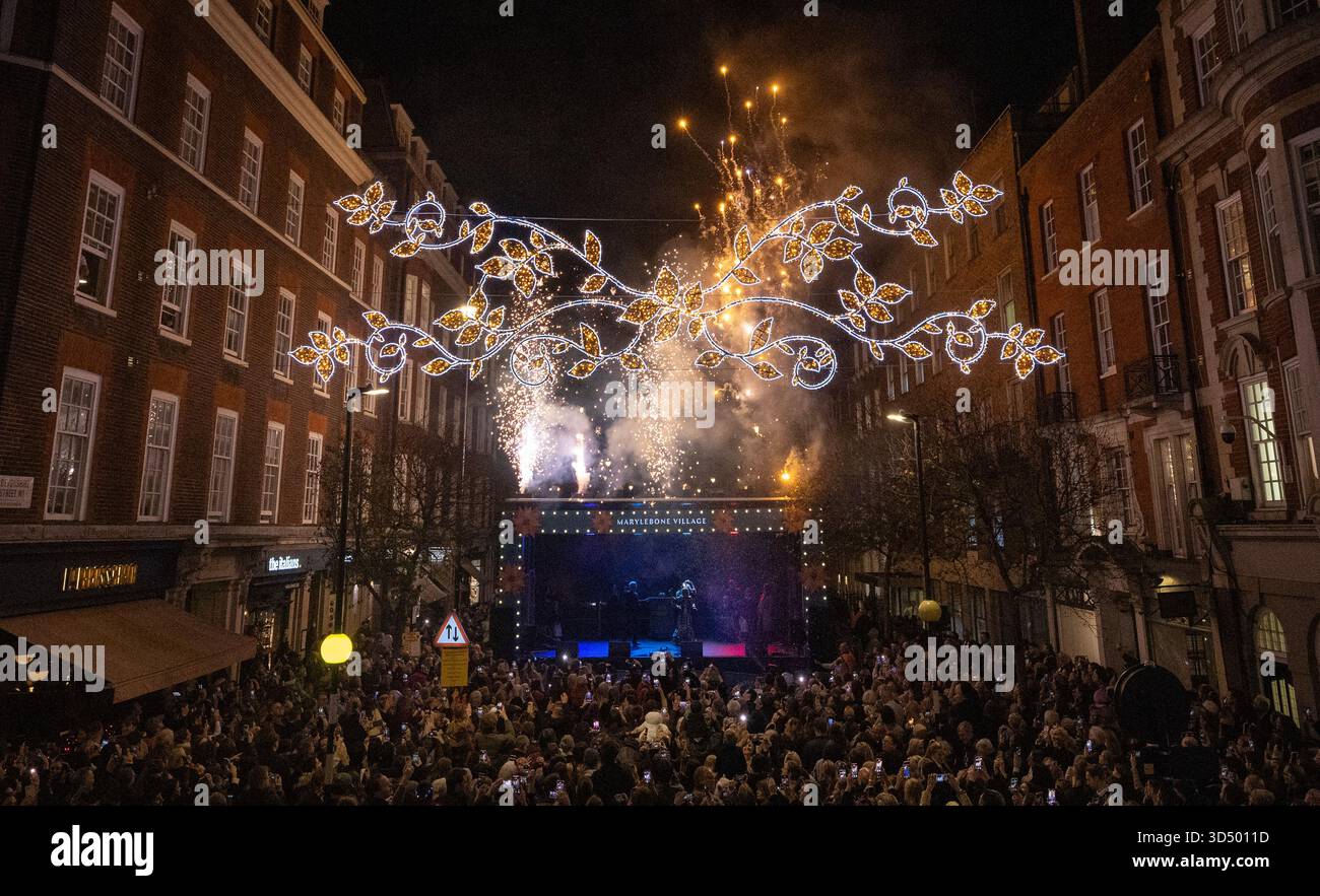 EDITORIAL USE ONLY General view of the Marylebone Village Christmas ...