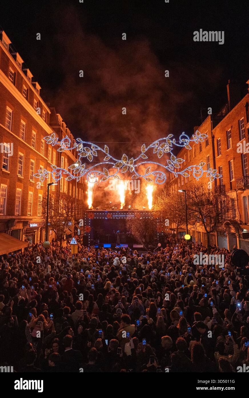 EDITORIAL USE ONLY General view of the Marylebone Village Christmas ...