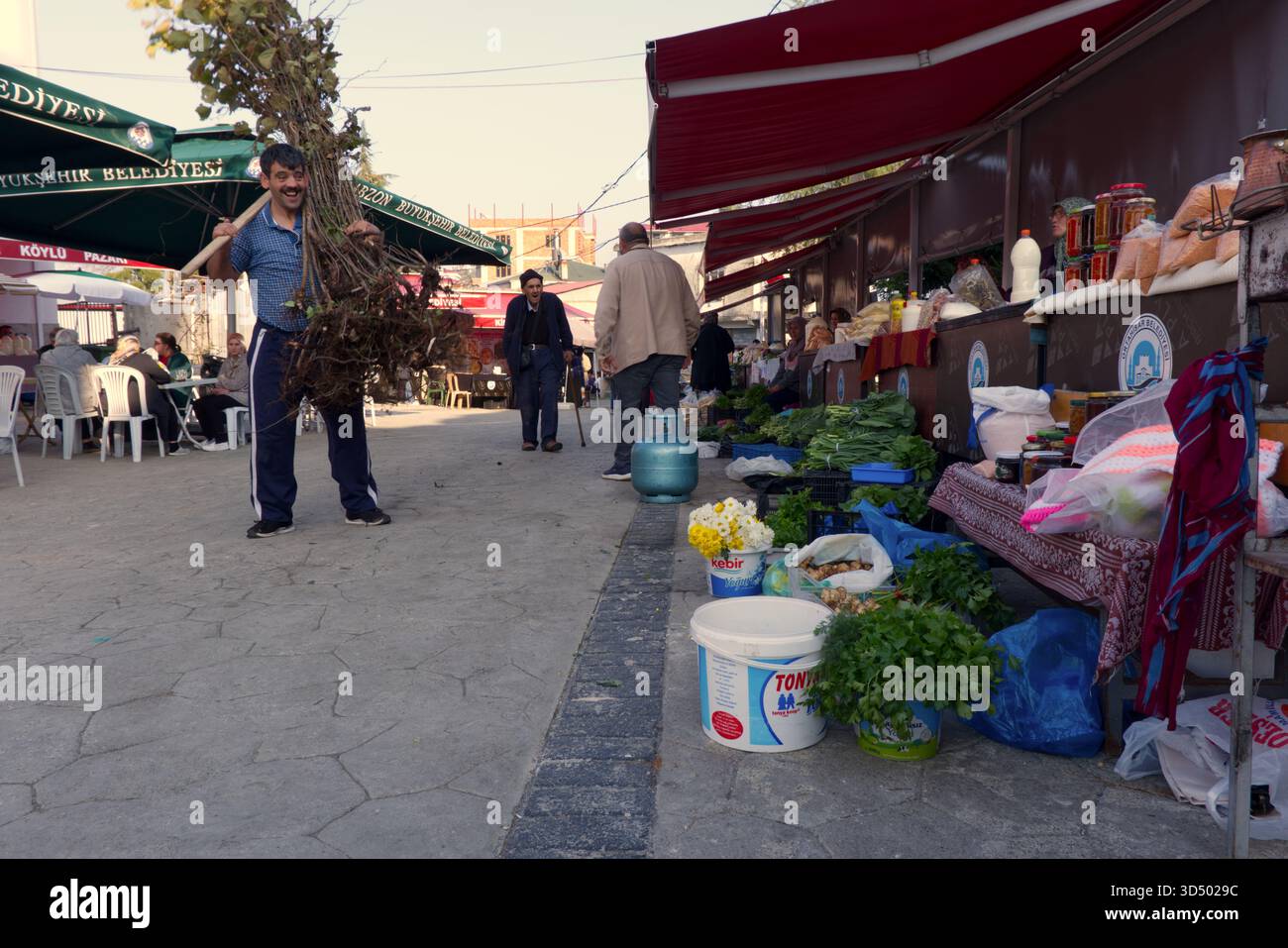 9 November 2025, Trabzon, Turkey, local village market - A happy ...