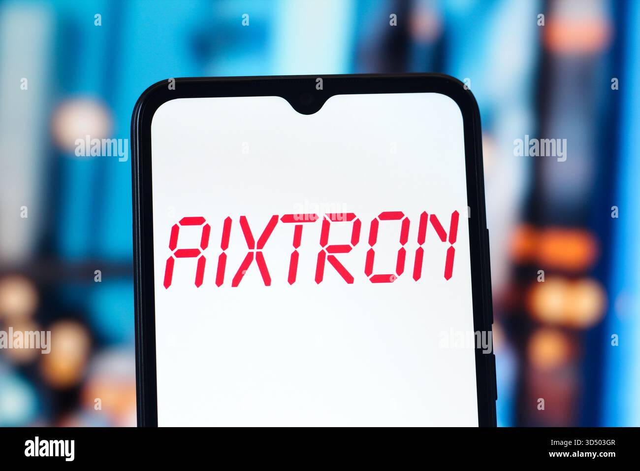 November 12, 2025, Canada: In this photo illustration, the Aixtron logo ...
