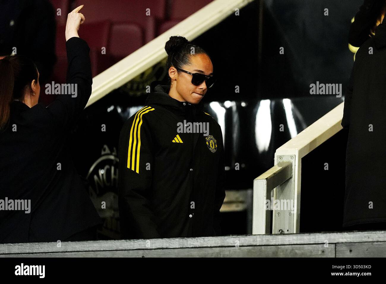 Manchester United goalkeeper Phallon Tullis-Joyce in the stands during ...