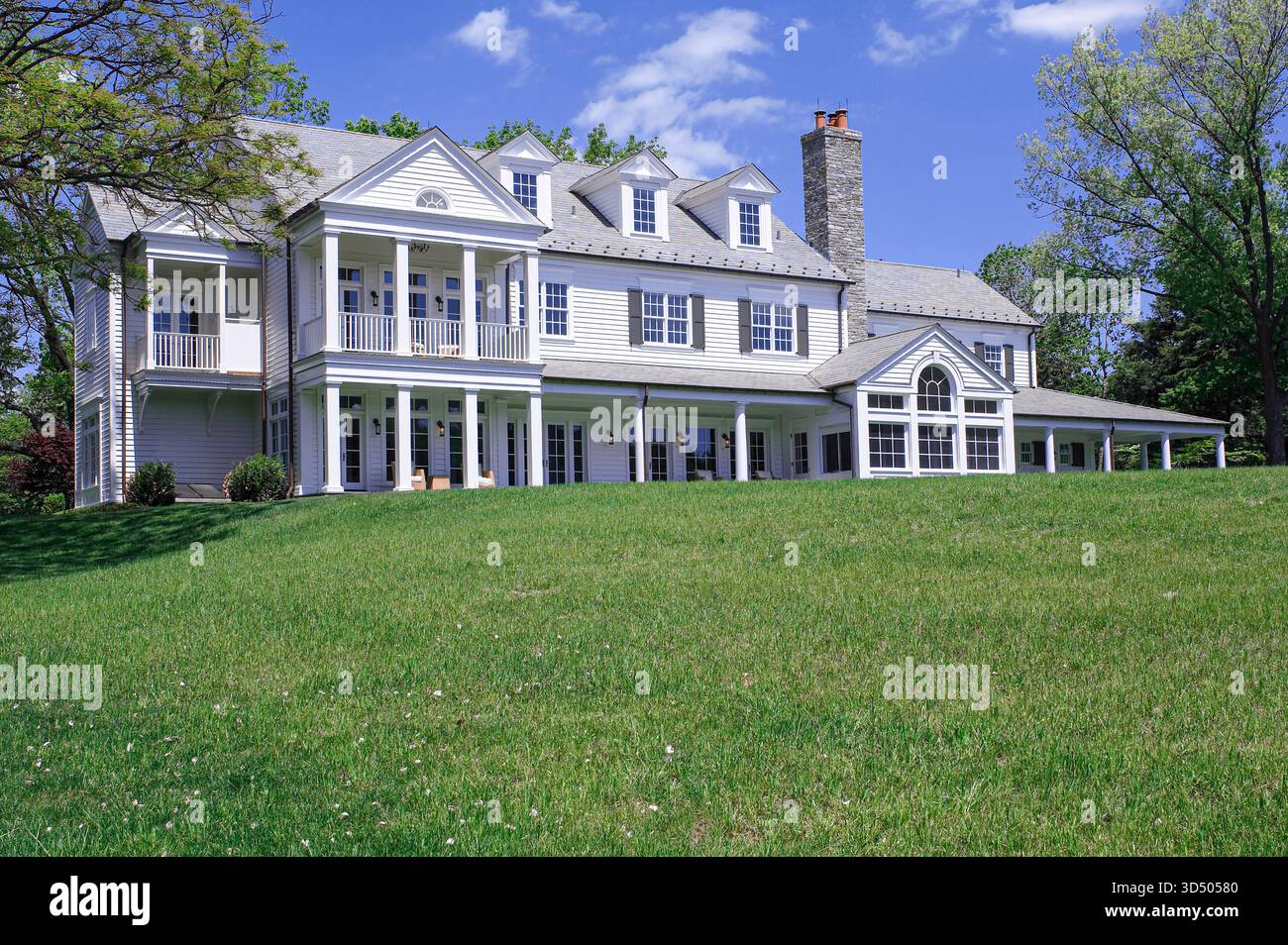 Large expensive home exterior, Haverford Pennsylvania, USA Stock Photo ...