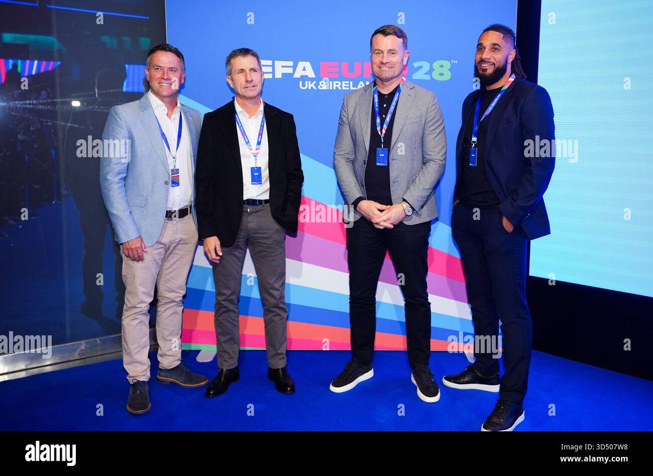 From left, Michael Owen, John Collins, Shay Given and Ashley Williams ...