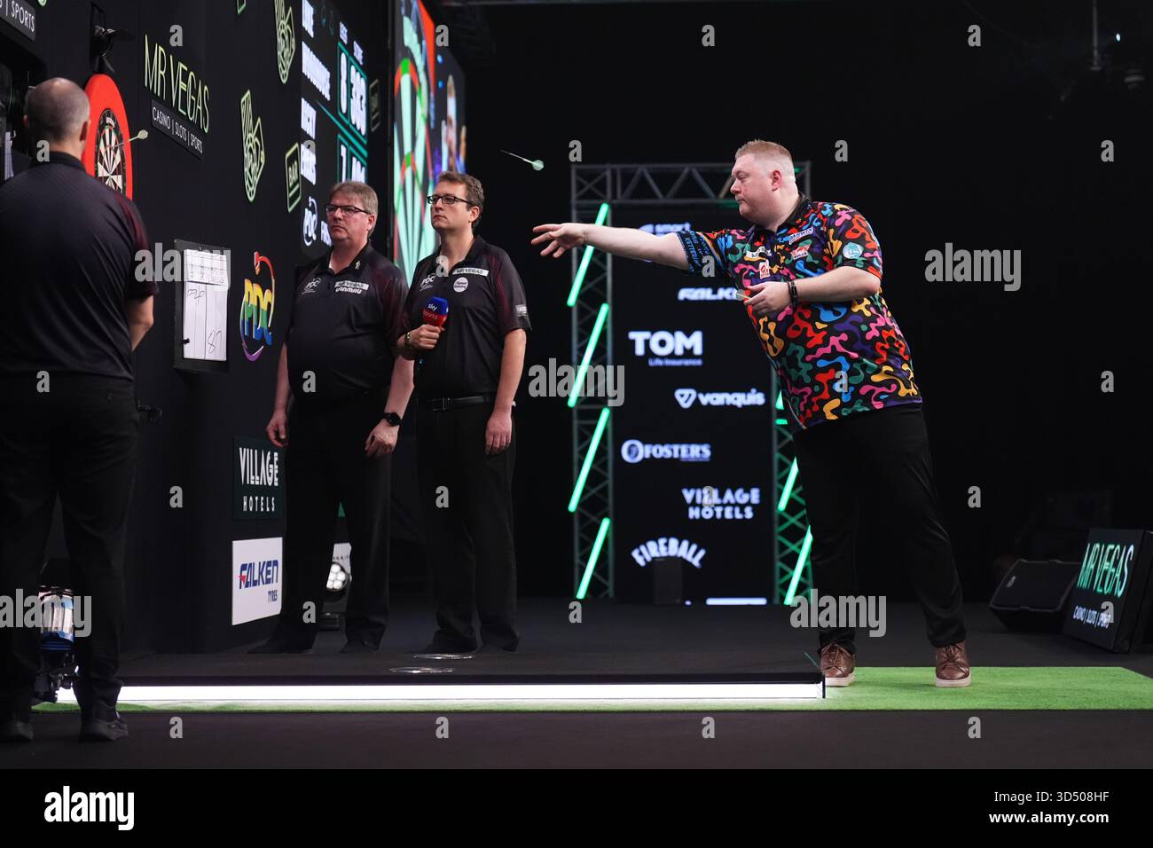 Ricky Evans during his second round match with Luke Woodhouse on day ...