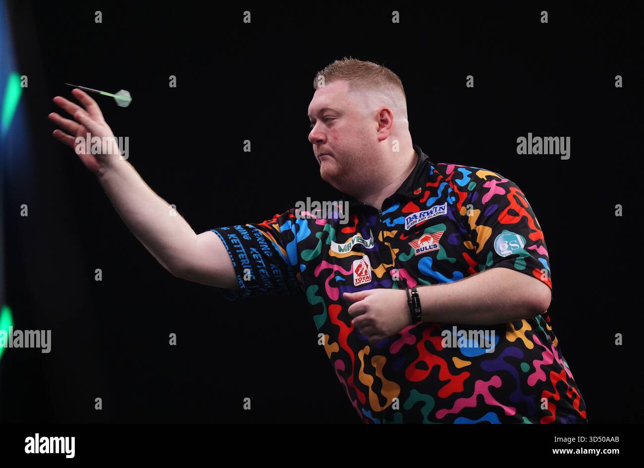 Ricky Evans during his second round match with Luke Woodhouse on day ...