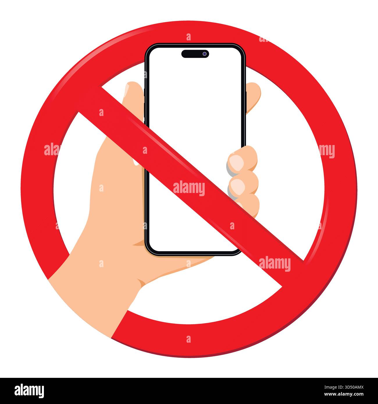 Do not use mobile phone sign. Prohibition sign do not use mobile phone ...