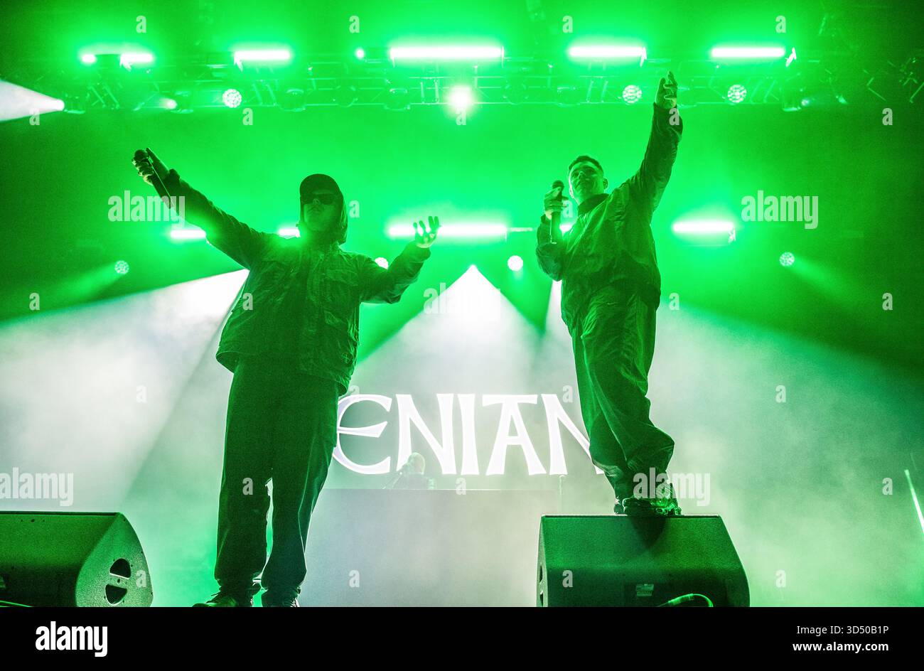 AMSTERDAM – Northern Irish rap group Kneecap performing at AFAS Live ...