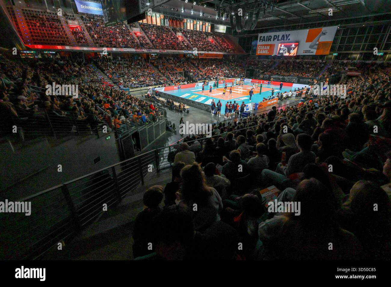 BERLIN, GERMANY - NOVEMBER 12: View of the Max-Schmeling-Halle, filled ...