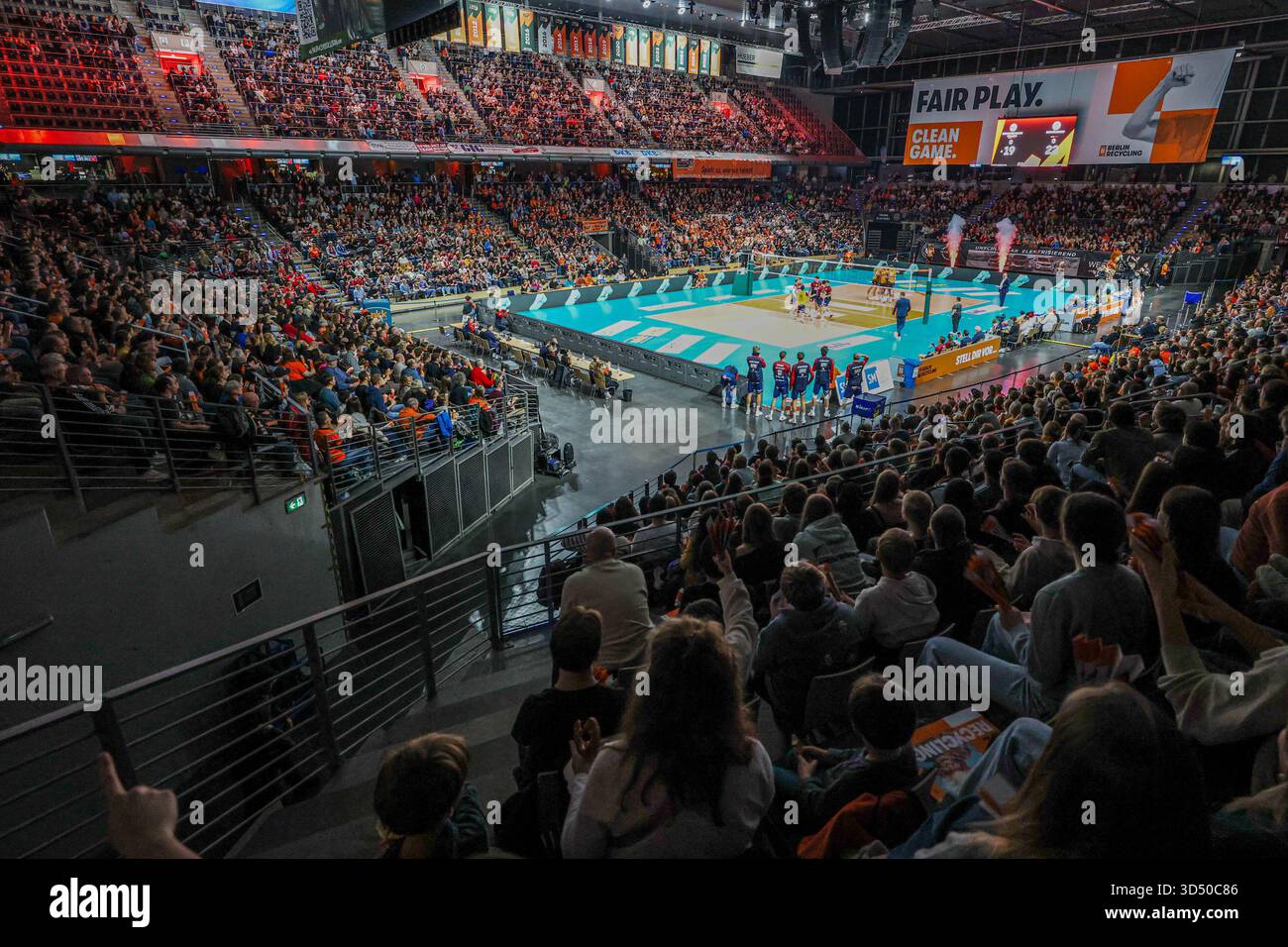 BERLIN, GERMANY - NOVEMBER 12: View of the Max-Schmeling-Halle, filled ...