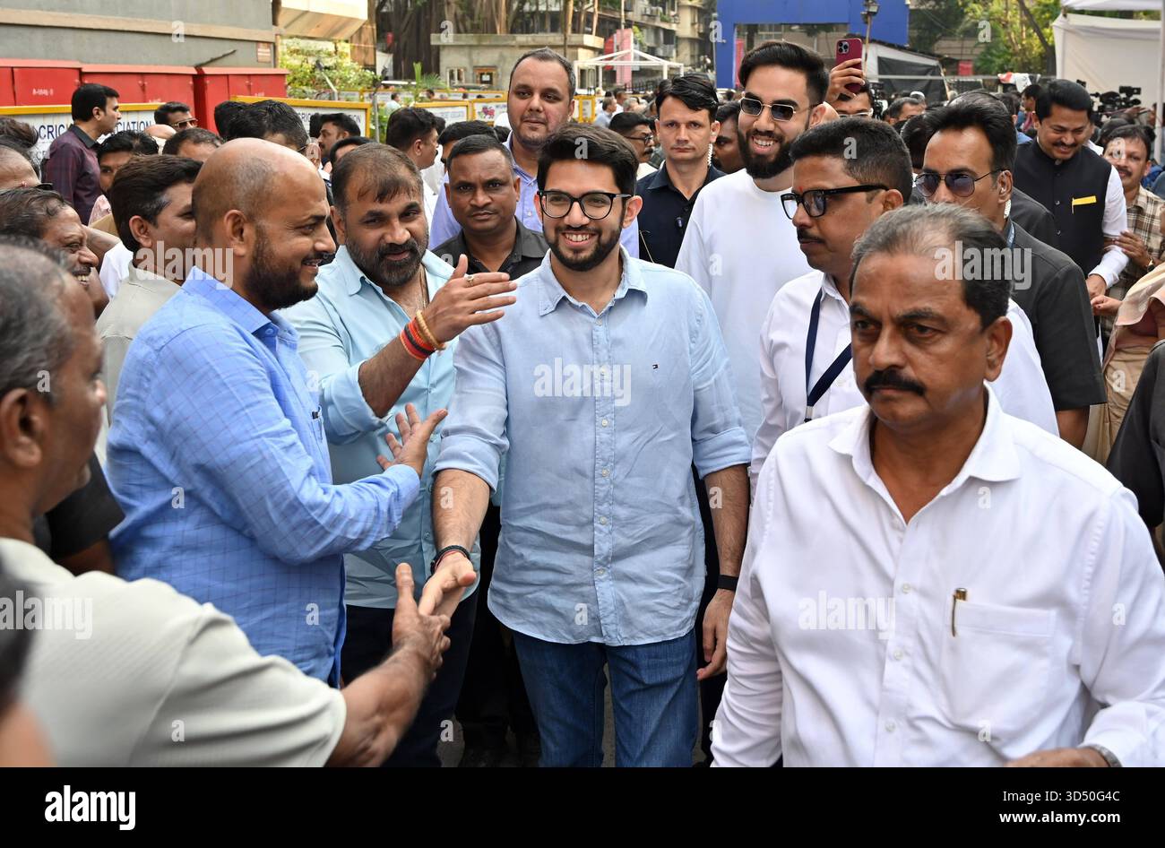 MUMBAI, INDIA - NOVEMBER 12: Aditya Thackeray, the chief of the Yuva ...
