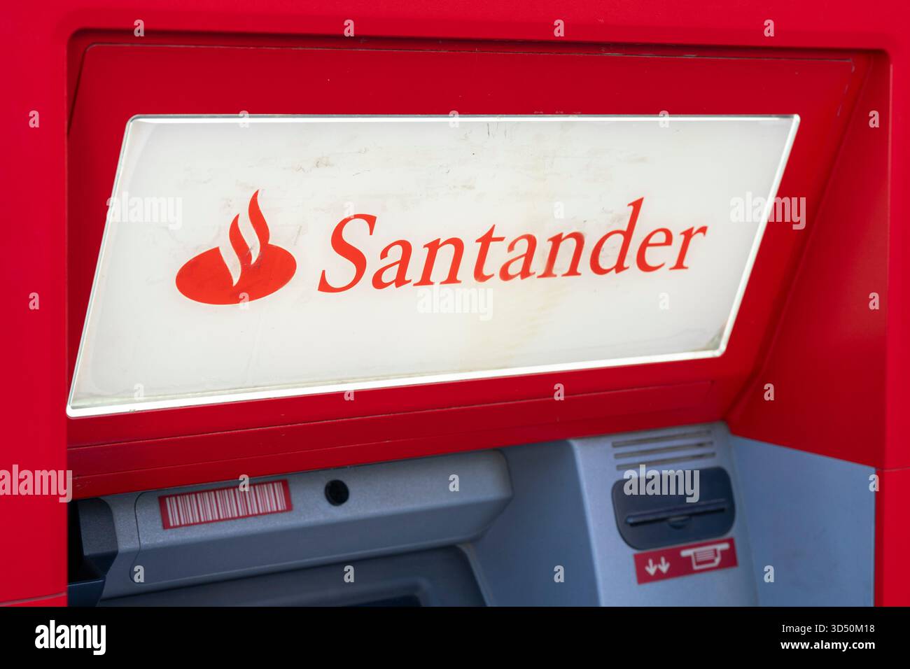 ATM machine from the Spanish multinational commercial bank and ...