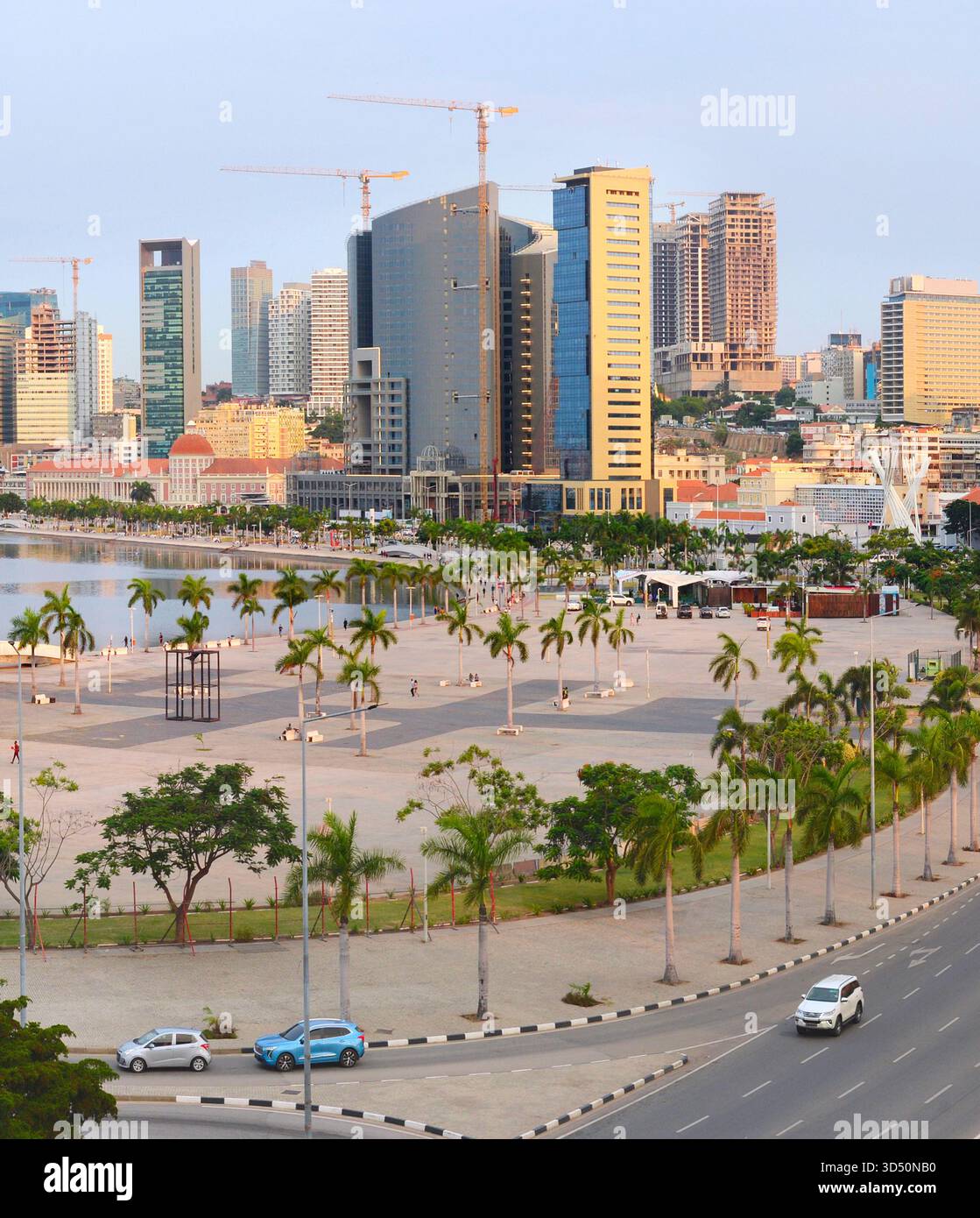 Panorama of Luanda Marginal - modern financial center. Luanda, Angola ...