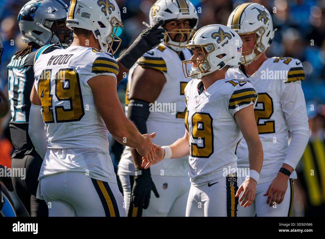 New Orleans Saints kicker Blake Grupe (19) celebrates a field goal ...