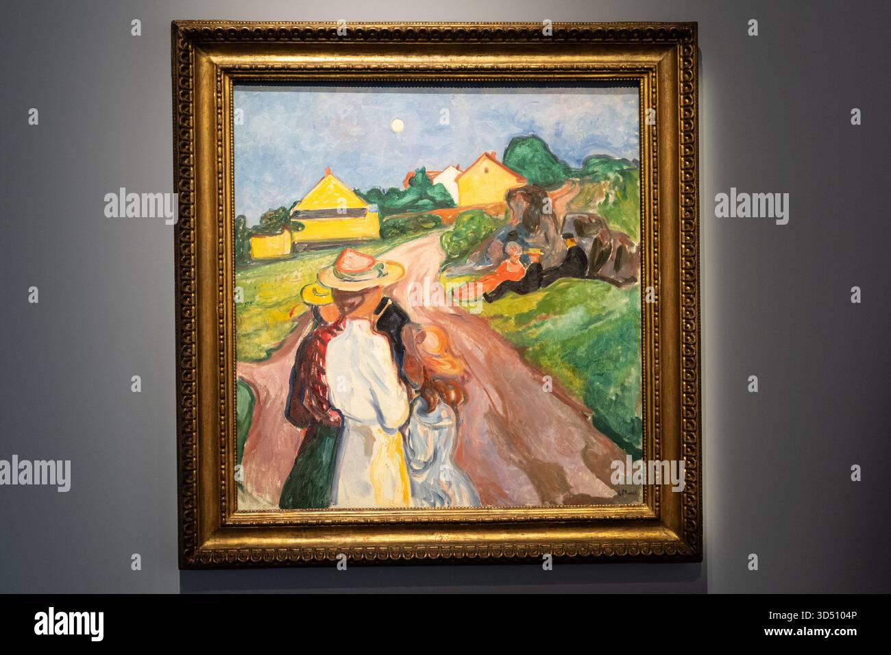 'Sankthansnatt' (Midsummer Night) painting by Edvard Munch on display ...