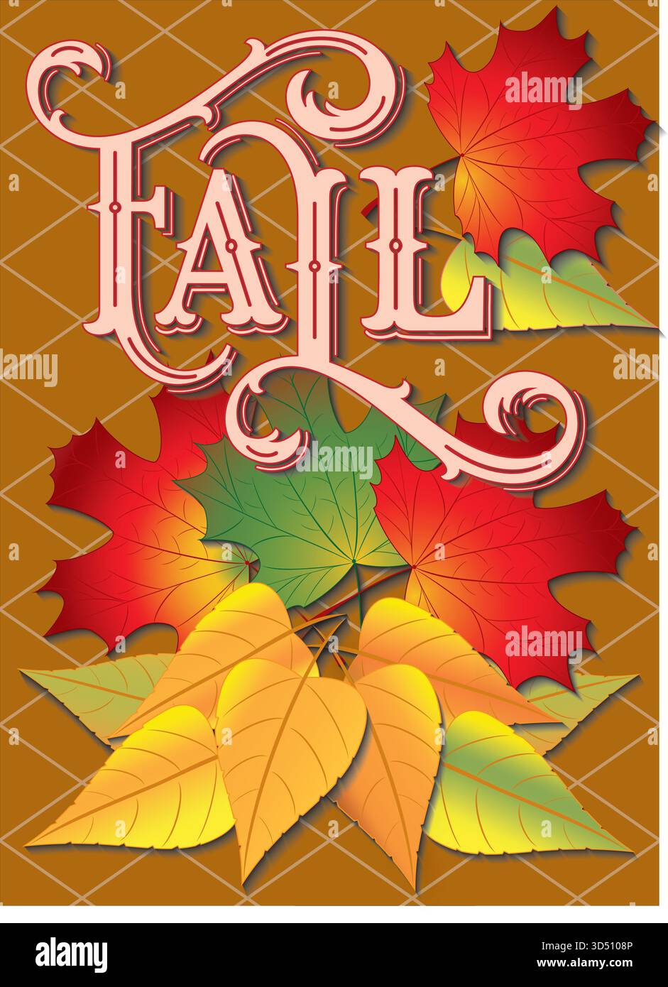 Brown leaf autumn colors Stock Vector Images - Alamy