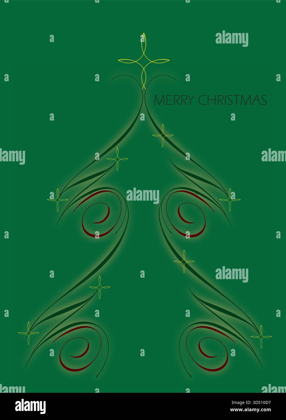 Christmas tree winter holidays Stock Vector Images - Alamy