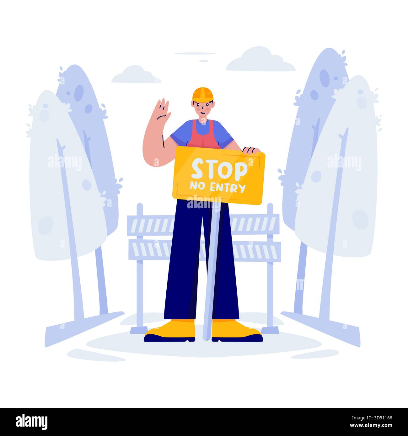 Builder stop gesture no Stock Vector Images - Alamy