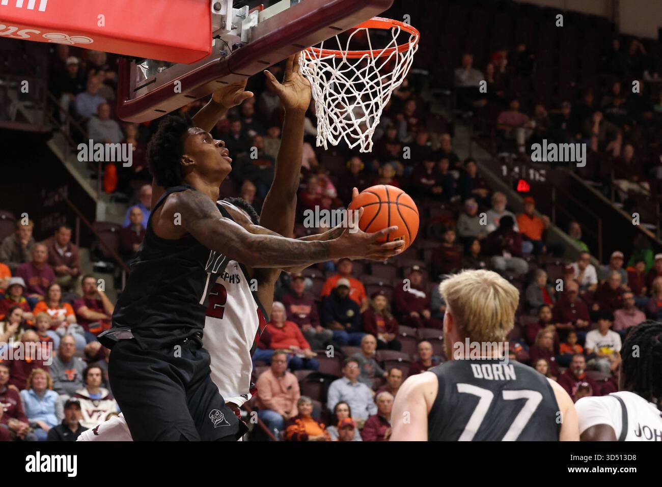 November 12, 2025: Virginia Tech Hokies forward Tobi Lawal (1) makes a ...